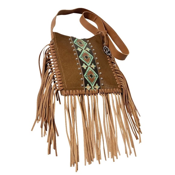 Raviani | Bags | New Raviani Brown Cowhide Fringe Leather Crossbody ...
